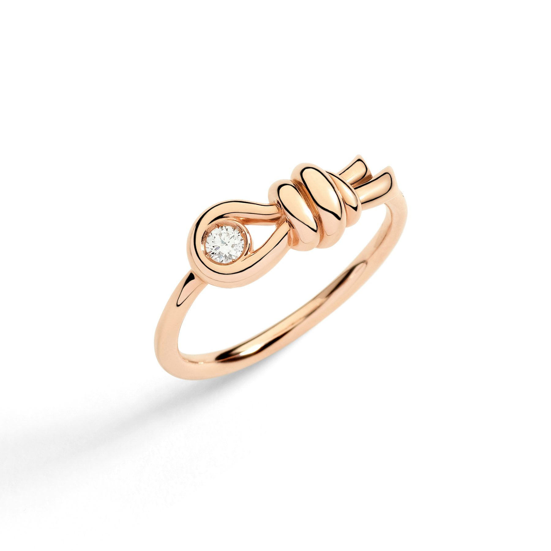 ROSE GOLD & WHITE DIAMOND NODO RING