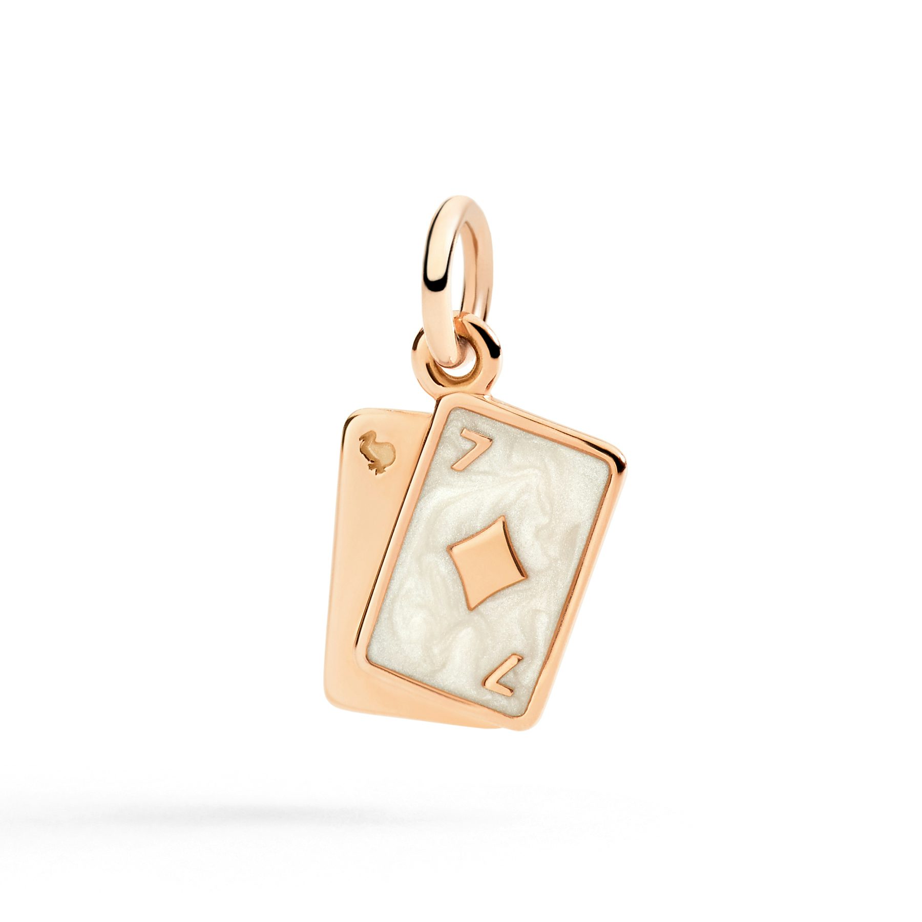 ROSE GOLD & ENAMEL PLAYING CARD CHARM